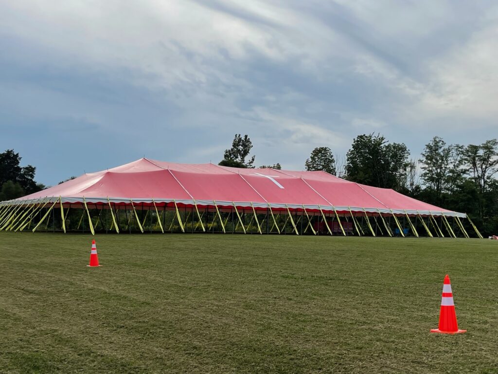 Multi-Purpose Pole Tent 60’ x 100’ COMPLETE WITH SIDE WALLS STAKES ...